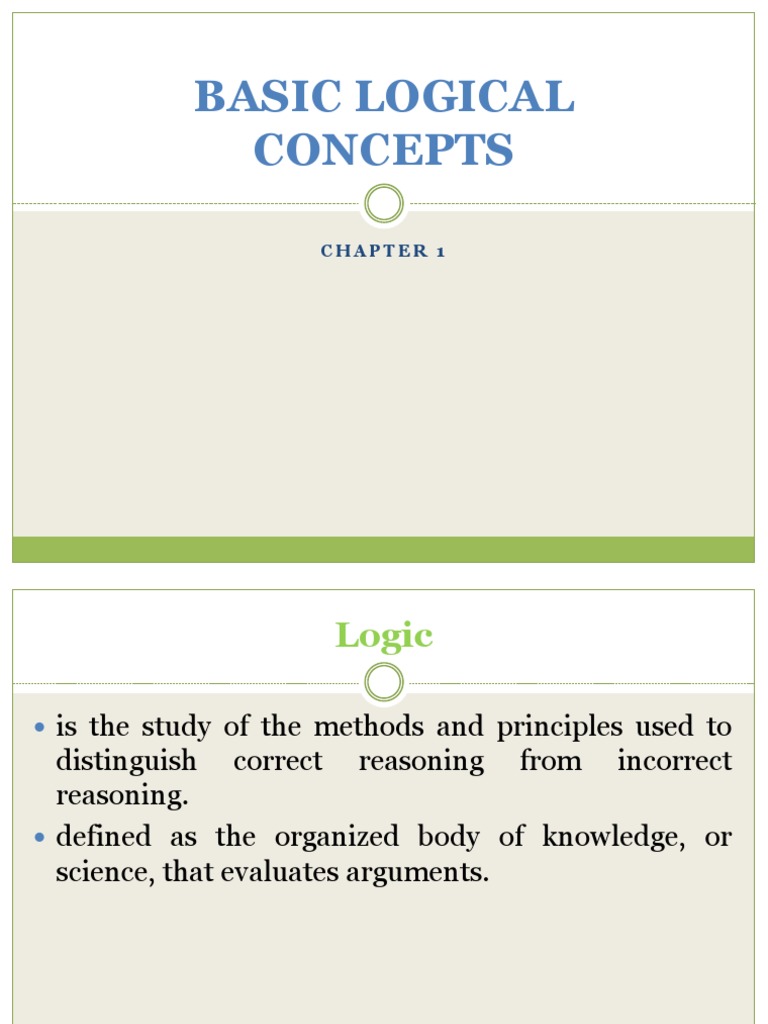Basic Logical Concepts | PDF | Logical Consequence | Argument