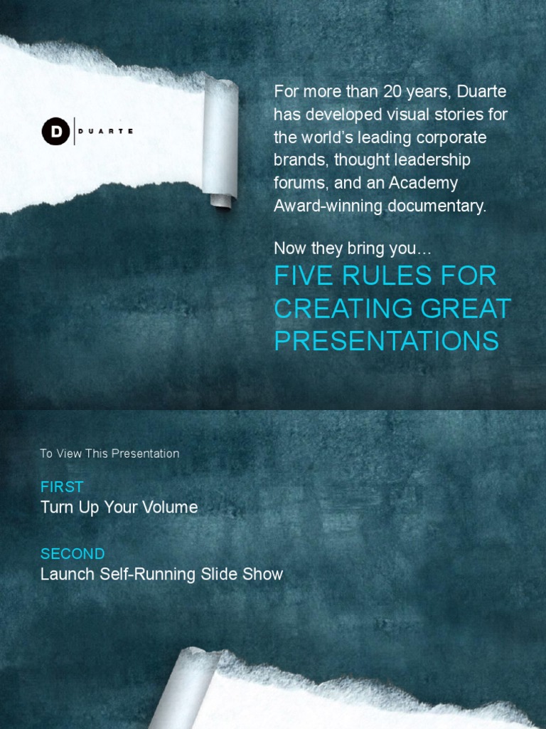 Five Rules for Effective Presentations | PDF