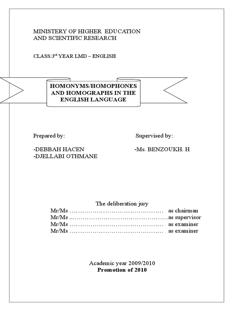 Homonyms and Homographs | PDF | Vowel | Consonant