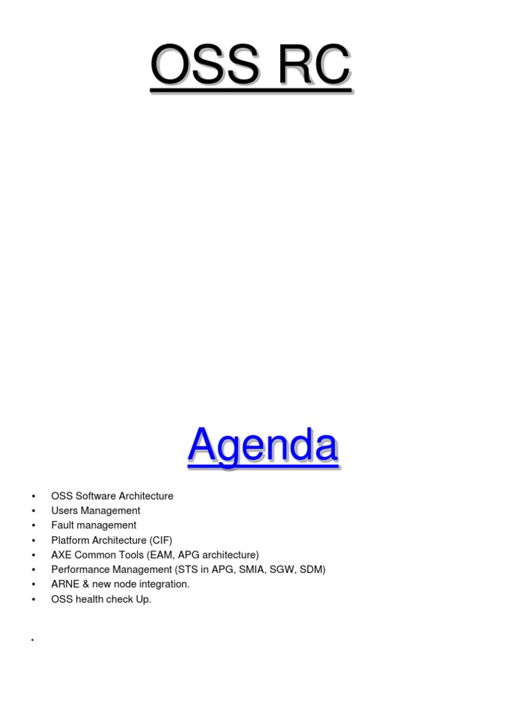 OSS RC Overview and Management Tools | PDF | Command Line Interface ...