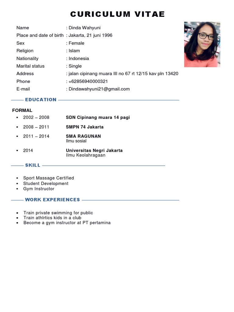 CV Dinda | PDF