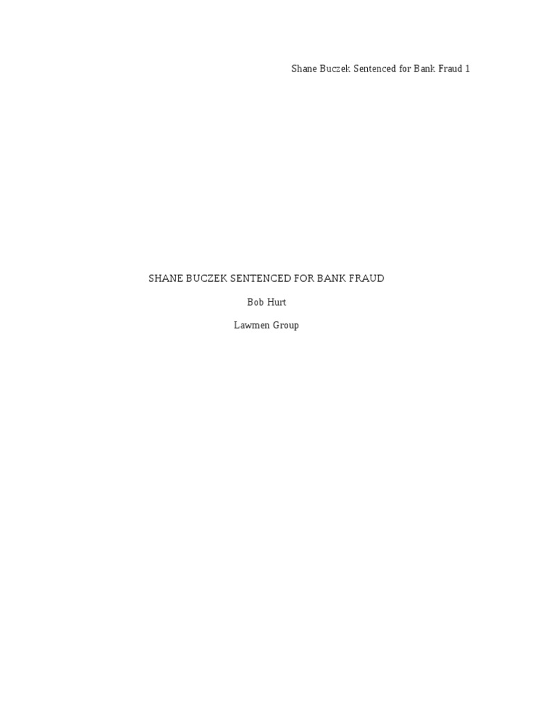 Buczek 20101113 Court Sentences Shane | PDF | United States Federal ...