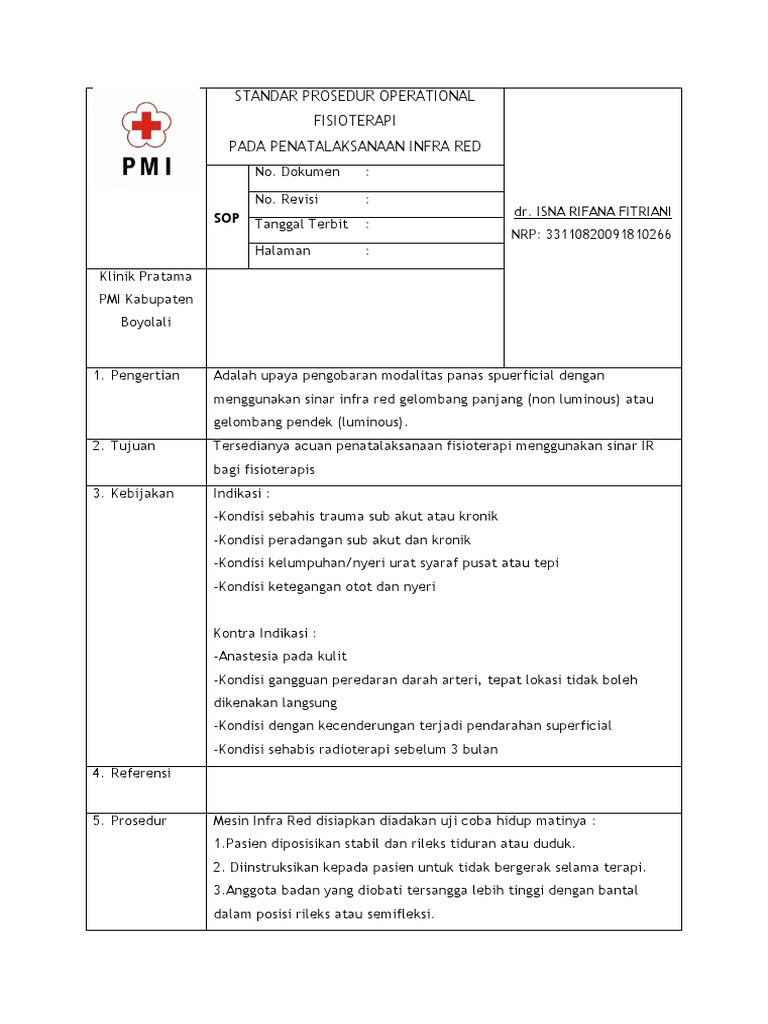 Sop Fisio Ir | PDF