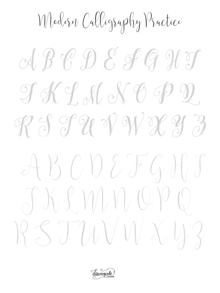 Modern Calligraphy Practice Guide | PDF