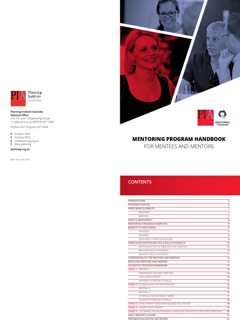 PIA Mentoring Program Handbook for Mentees and Mentors | PDF ...