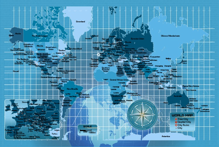 Savage Worlds - Interface Zero - World Map (2090) | PDF