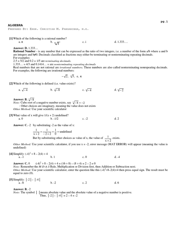 Math Problem and Solutions | PDF | Fraction (Mathematics) | Numbers