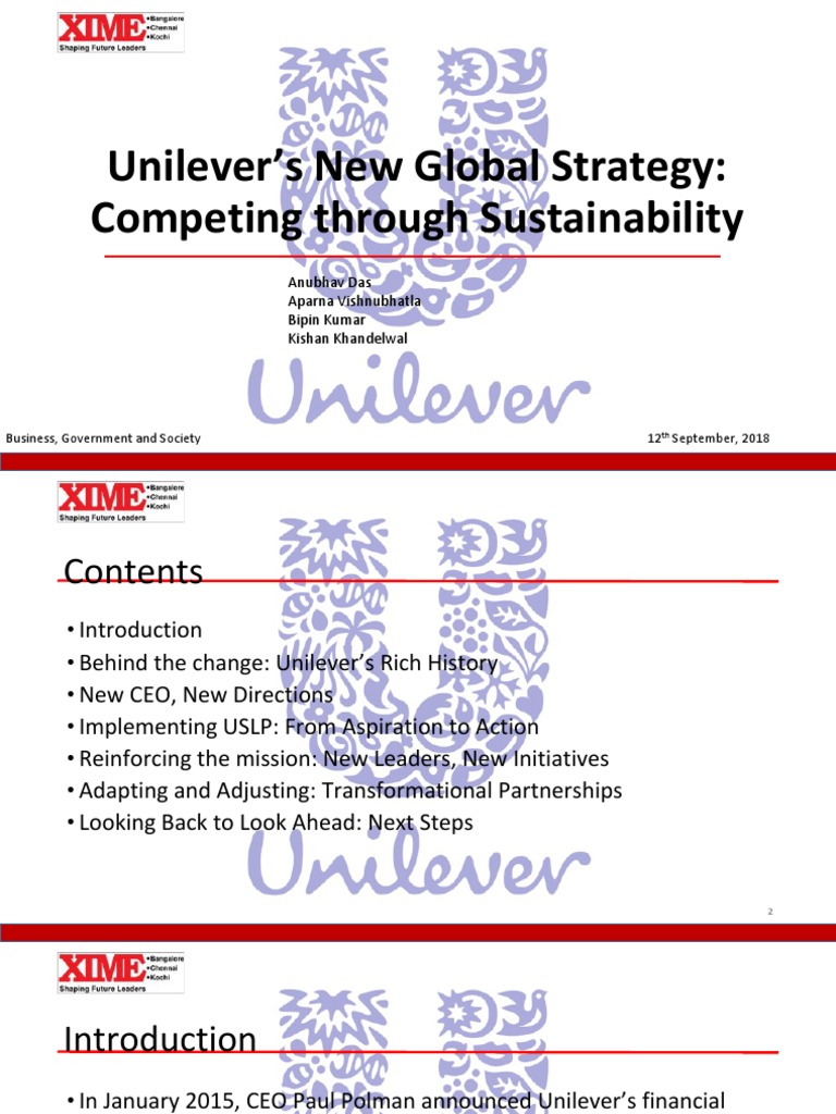 Unilever PDF | Download Free PDF | Unilever | Sustainability