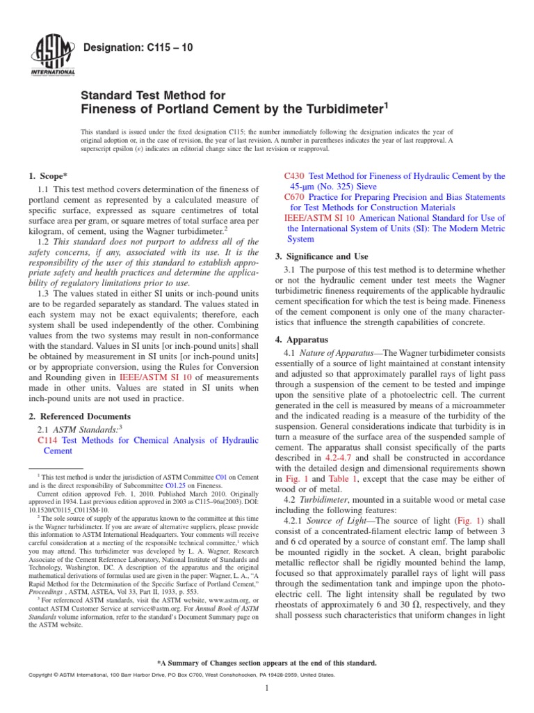 Astm C115 | PDF | Resistor | International System Of Units