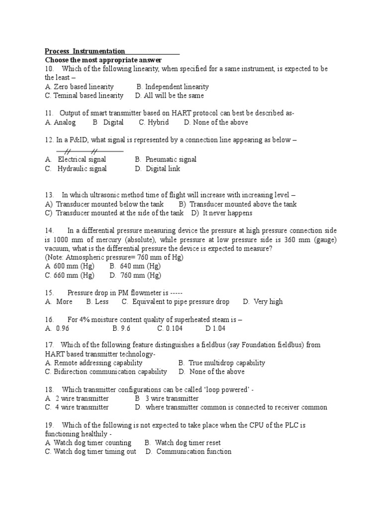 Qs Process Measurements | PDF | Flow Measurement | Pressure Measurement