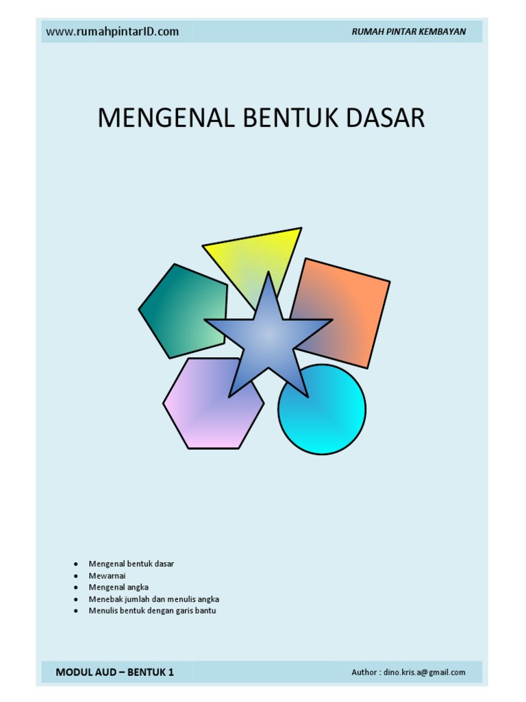 Modul Mewarnai Mengenal Bentuk Dasar | PDF