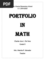 RPMS Portfolio Cover Page For MTs | PDF