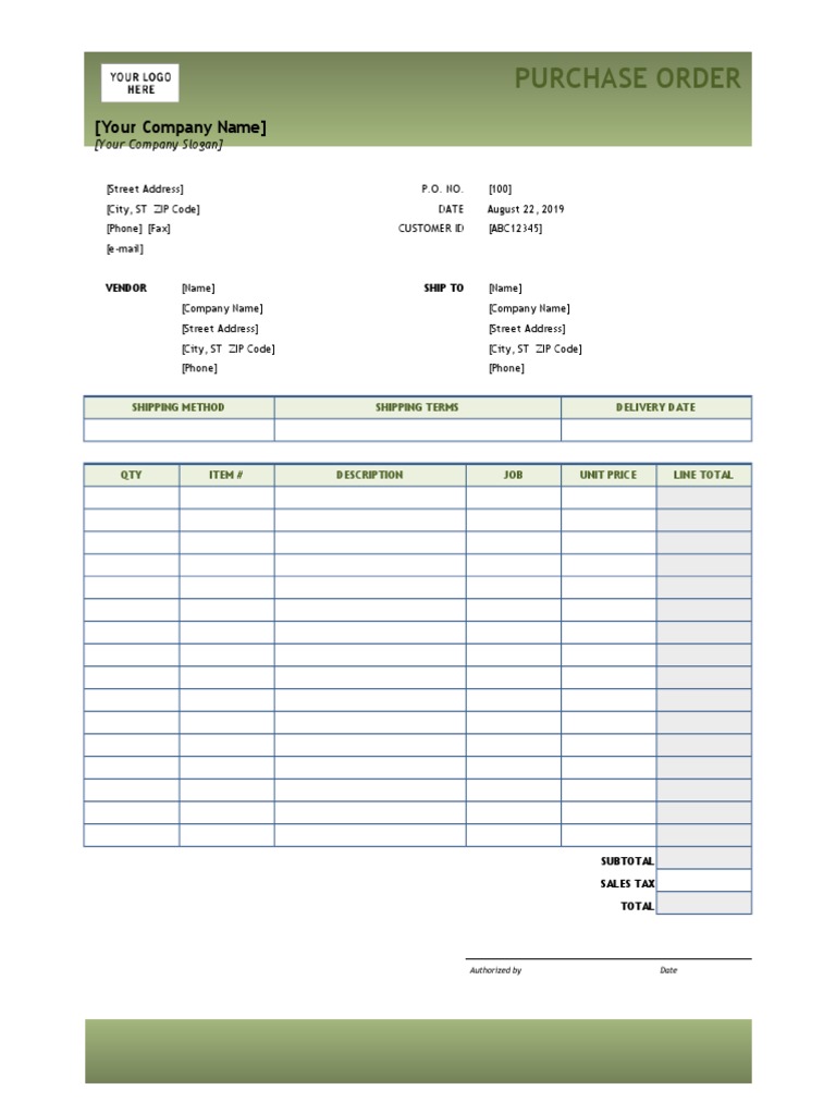 Purchase Order 1 | PDF