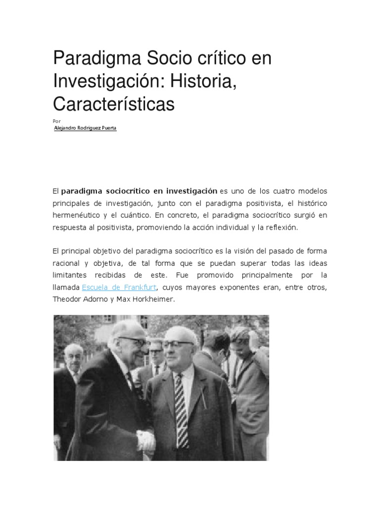 Principales Exponentes del Sociocrítico | PDF | La teoría crítica ...