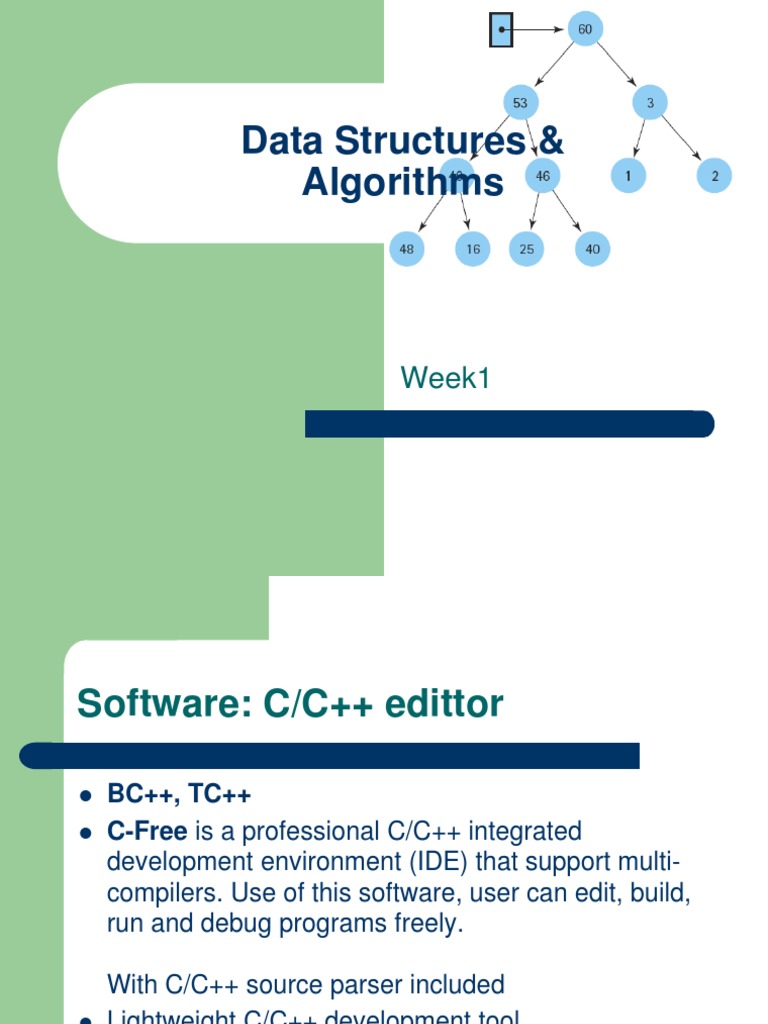 Data Structures And Algorithms Week 1 To 7 Pdf Subroutine Pointer Computer Programming