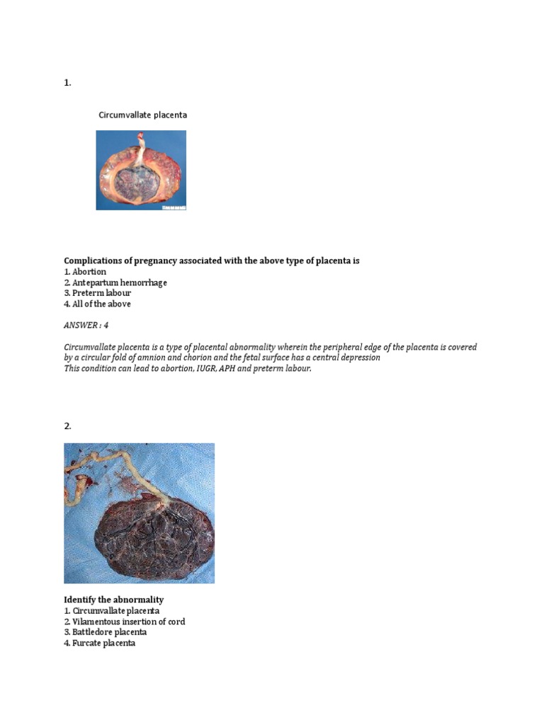 Abnormal Placental Conditions Overview | PDF | Placenta | Maternal Health