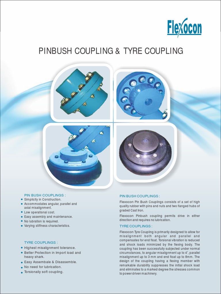 Pin Bush and Tyre Coupling Overview | PDF | Mechanical Engineering ...
