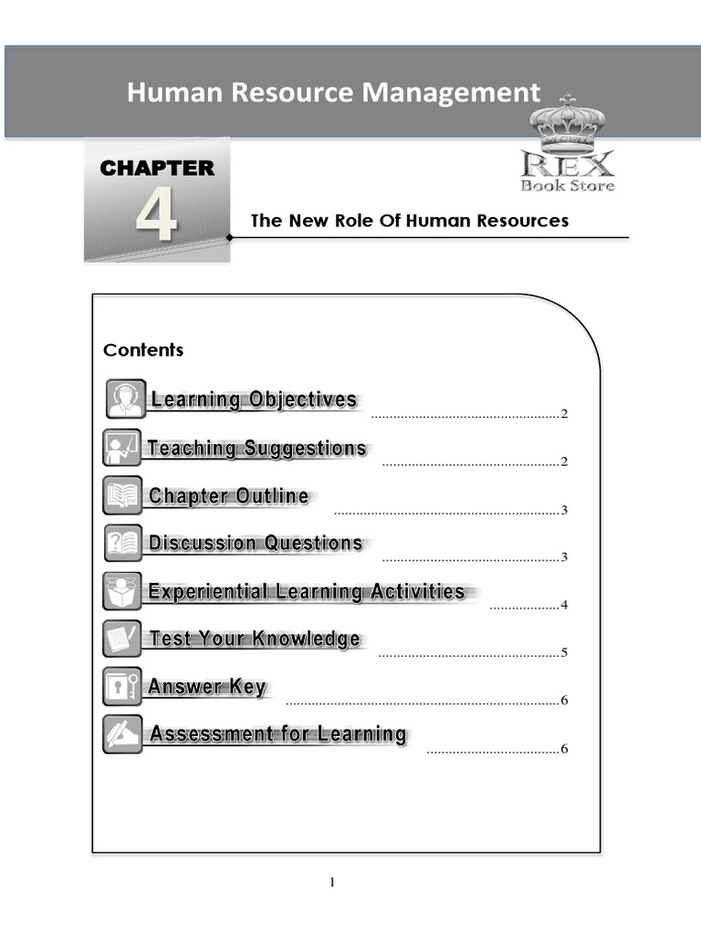 Chapter 4 The New Role of Human Resources | PDF | Human Resource ...