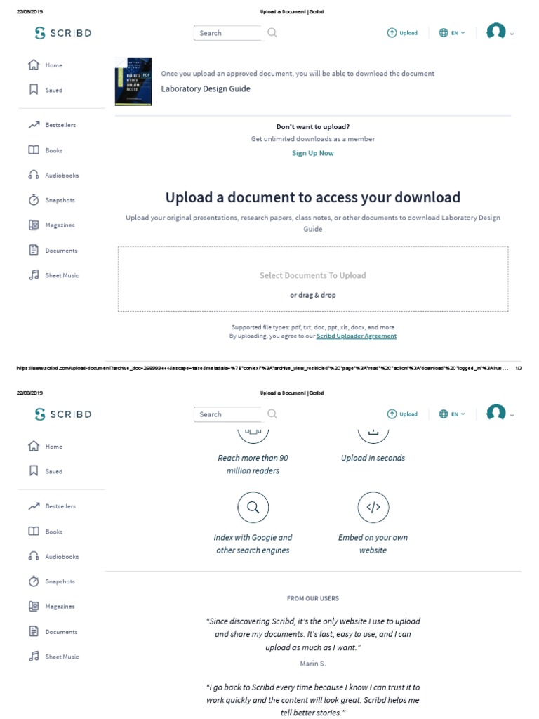Upload A Document To Access Your Download: Laboratory Design Guide | PDF | Scribd | Human ...