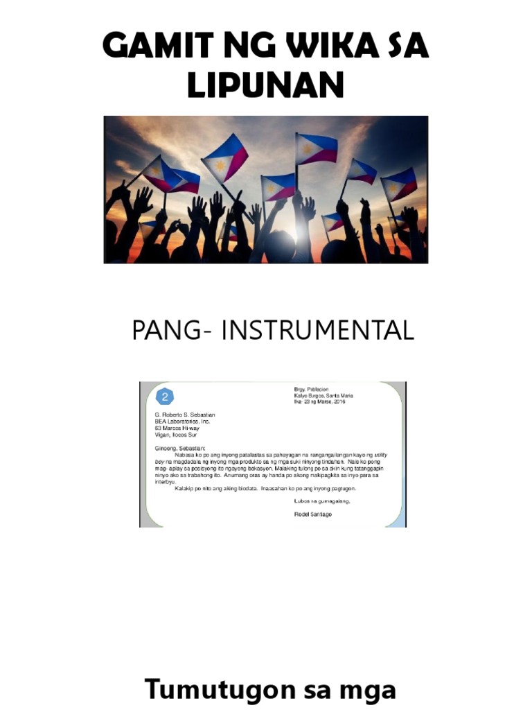 Gamit NG Wika Sa Lipunan | PDF