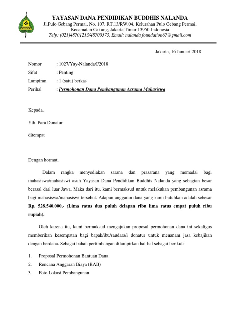 Proposal Pembangunan Asrama PDF | PDF