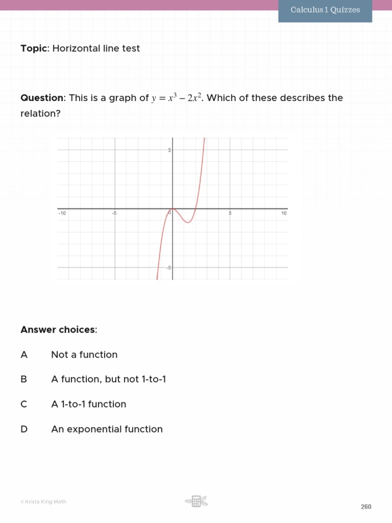 2x - Which of These Describes The Relation?: Topic: Horizontal Line ...