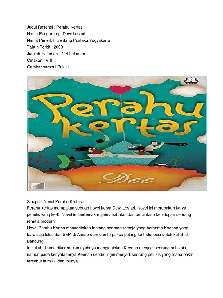 Resensi Novel Perahu Kertas | PDF