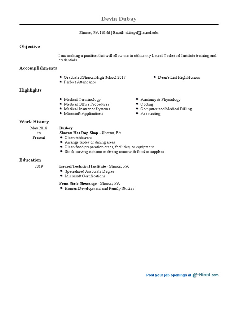 Resume 2019 | PDF