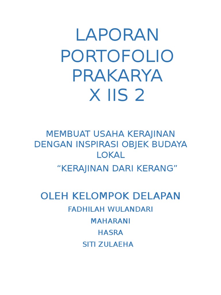 Laporan Portofolio | PDF | Ilmu Sosial