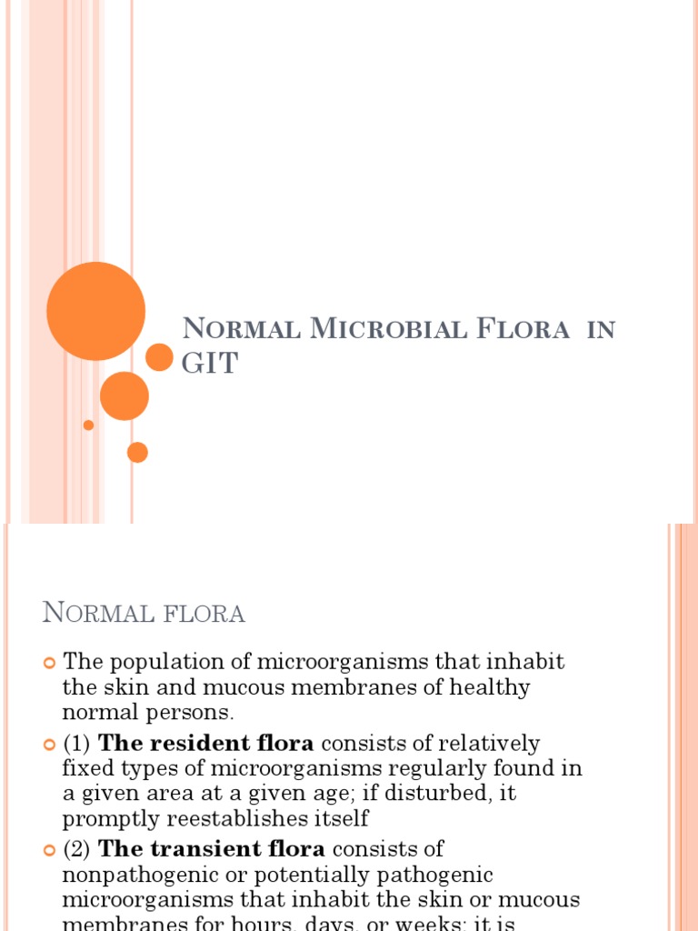 Normal Microbial Flora in GIT | PDF | Gastrointestinal Tract ...