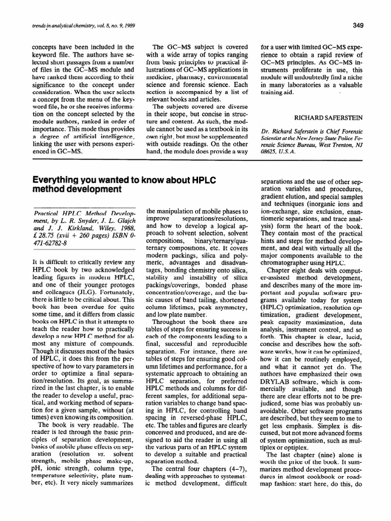 Practical HPLC Method Development | PDF | High Performance Liquid ...
