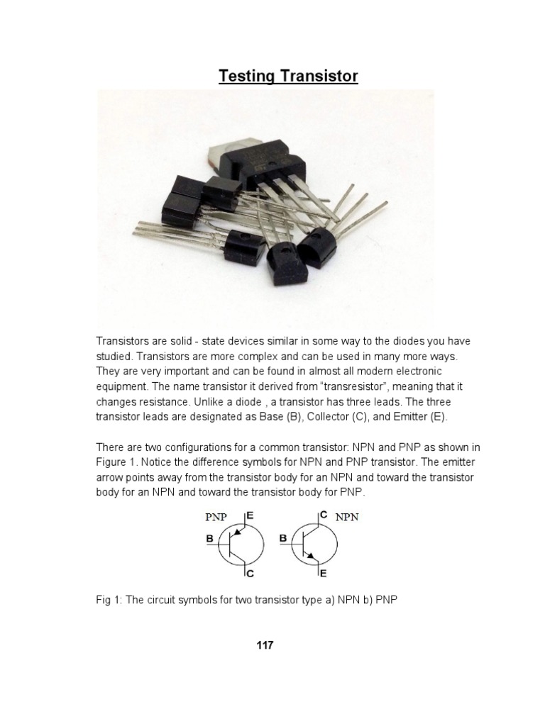 Testing | PDF | Bipolar Junction Transistor | Transistor