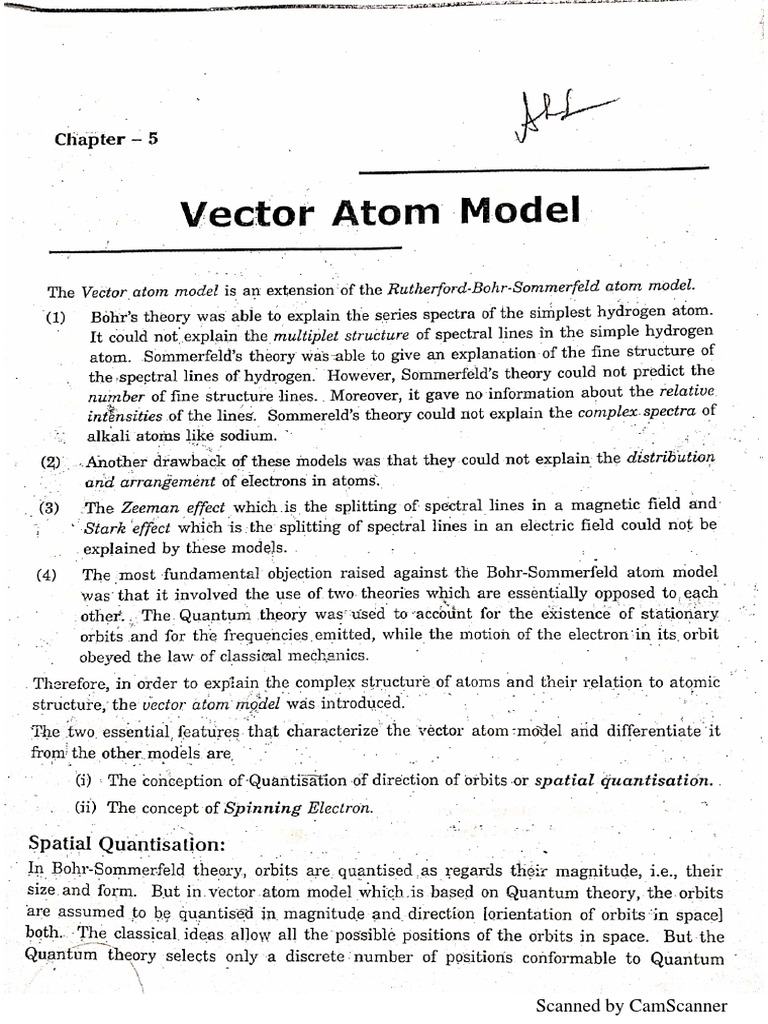 Vector Atom Model | PDF