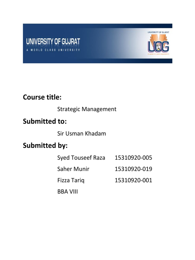 Course Title:: Strategic Management | PDF | Forecasting | Data Analysis