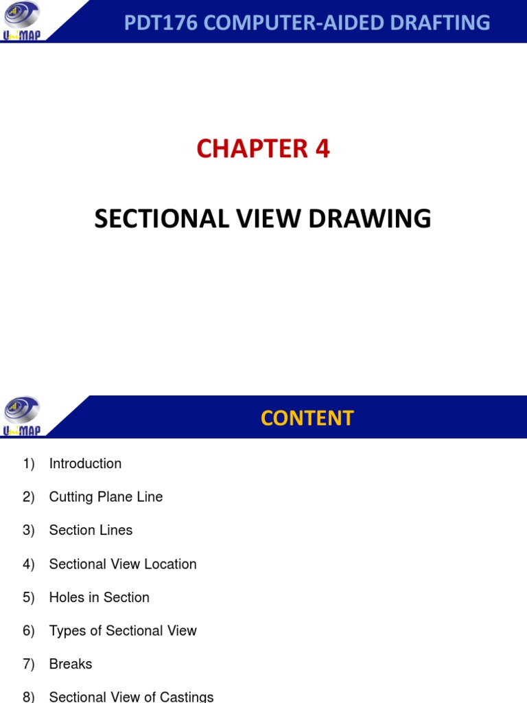 Chapter 4 - Sectional View Drawing PDF | PDF | Line (Geometry) | Drawing
