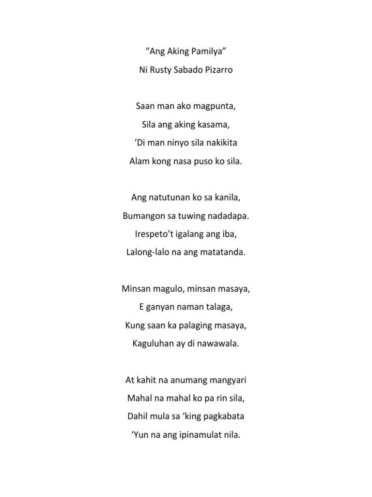 Ang Aking Pamilya | PDF