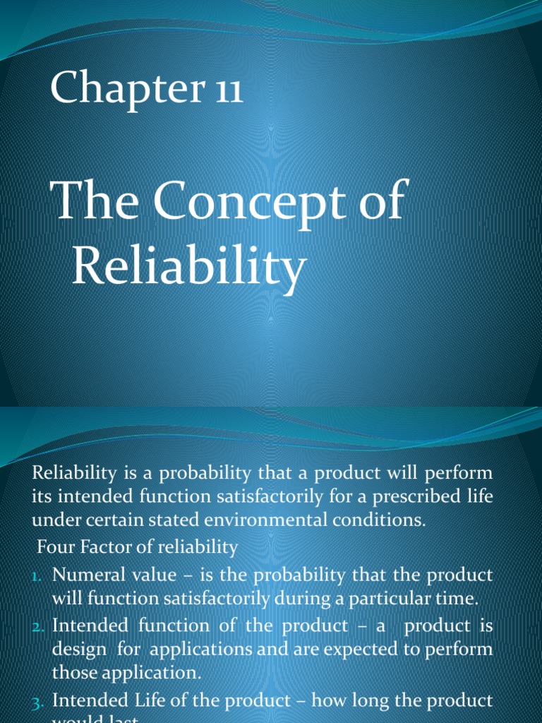 Chapter11 The View of Reliability | PDF | Reliability Engineering | Mean