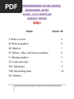 Icse Class 1 Maths Sample Paper Model 1 PDF | PDF