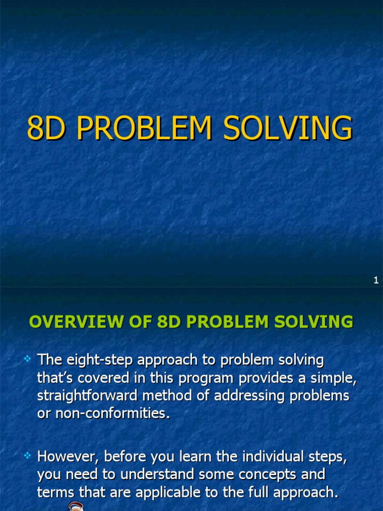 8d Problem Solving
