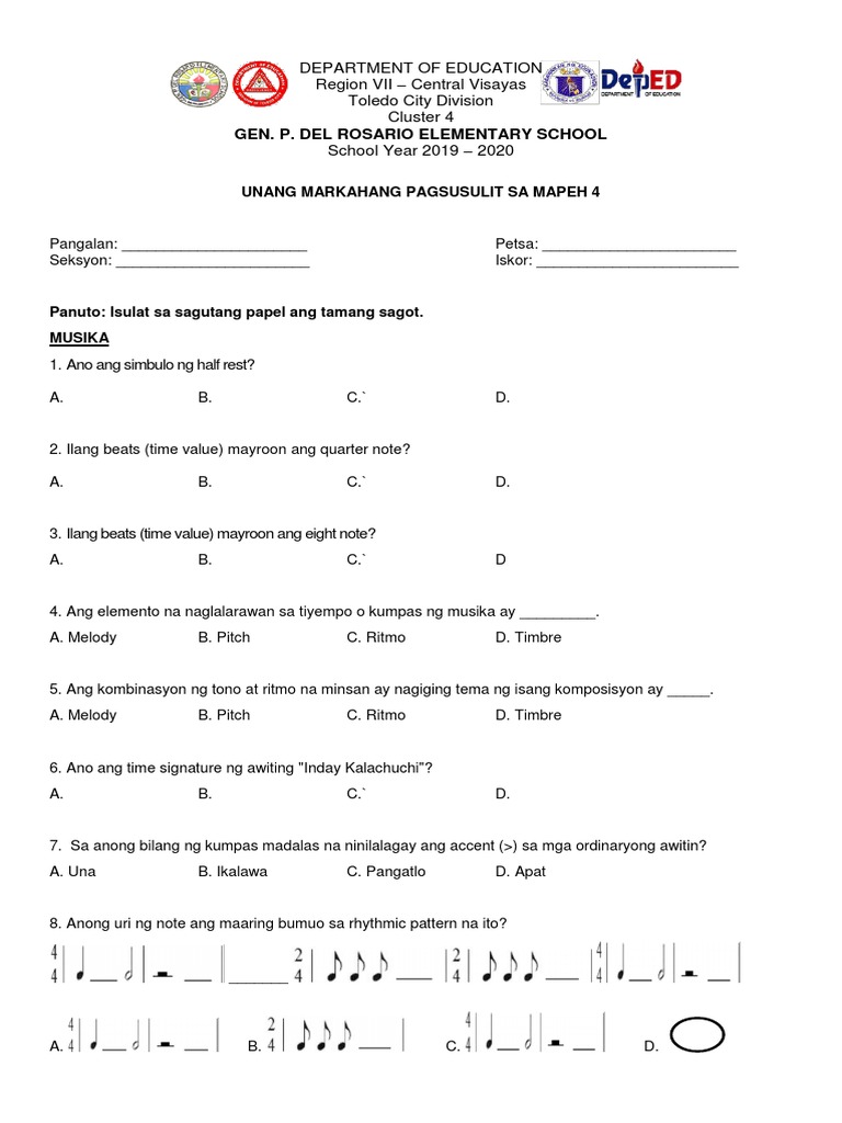 Mapeh Grade 4 | PDF