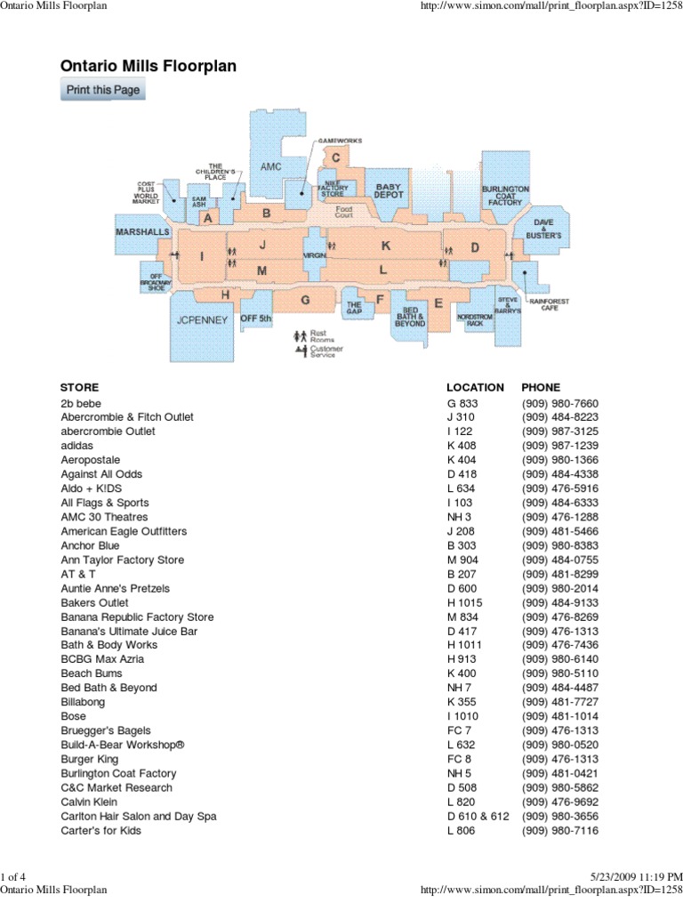 Mall Map Of Philadelphia Mills A Simon Mall