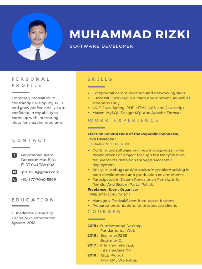 Muhammad Rizki CV 2019 | PDF | Computers