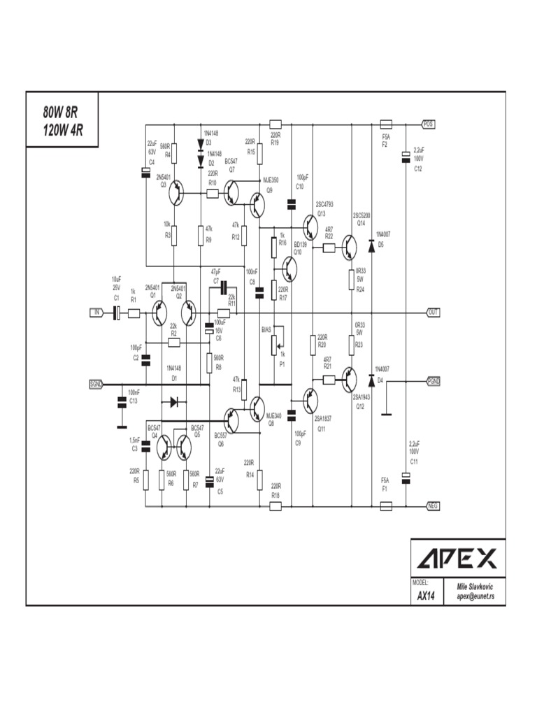 Apex Ax14 SCH PDF | PDF