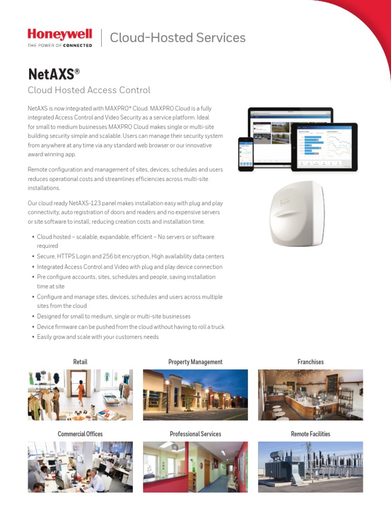 Netaxs®: Cloud-Hosted Services | PDF | Access Control | Cloud Computing