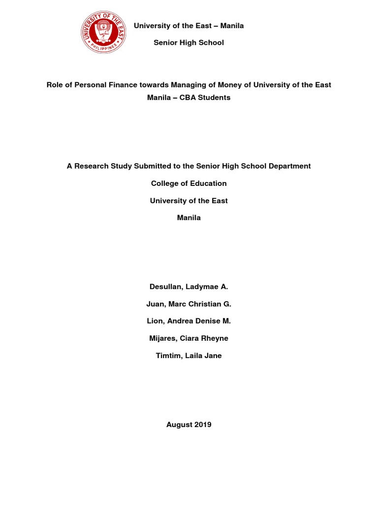 Role of Personal Finance Towards Managing of Money - Drafta | PDF ...