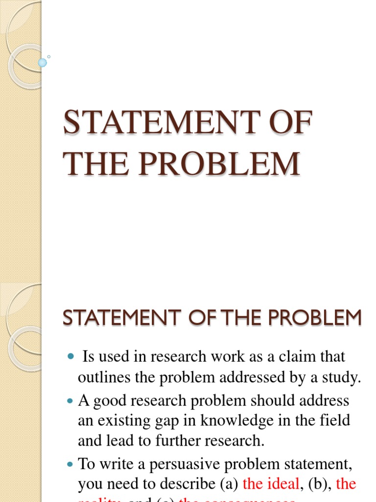 Statement of The Problem | PDF | Dormitory | Goal