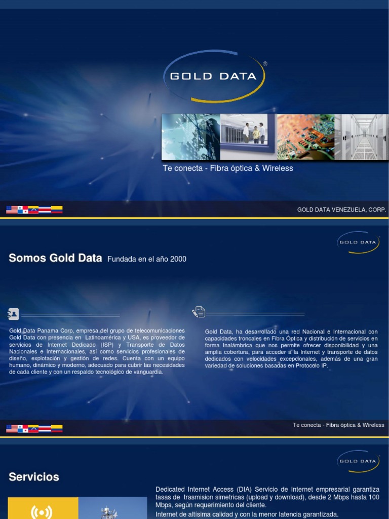Gold Data: Internet Dedicado y Transporte de Datos | PDF | Internet ...