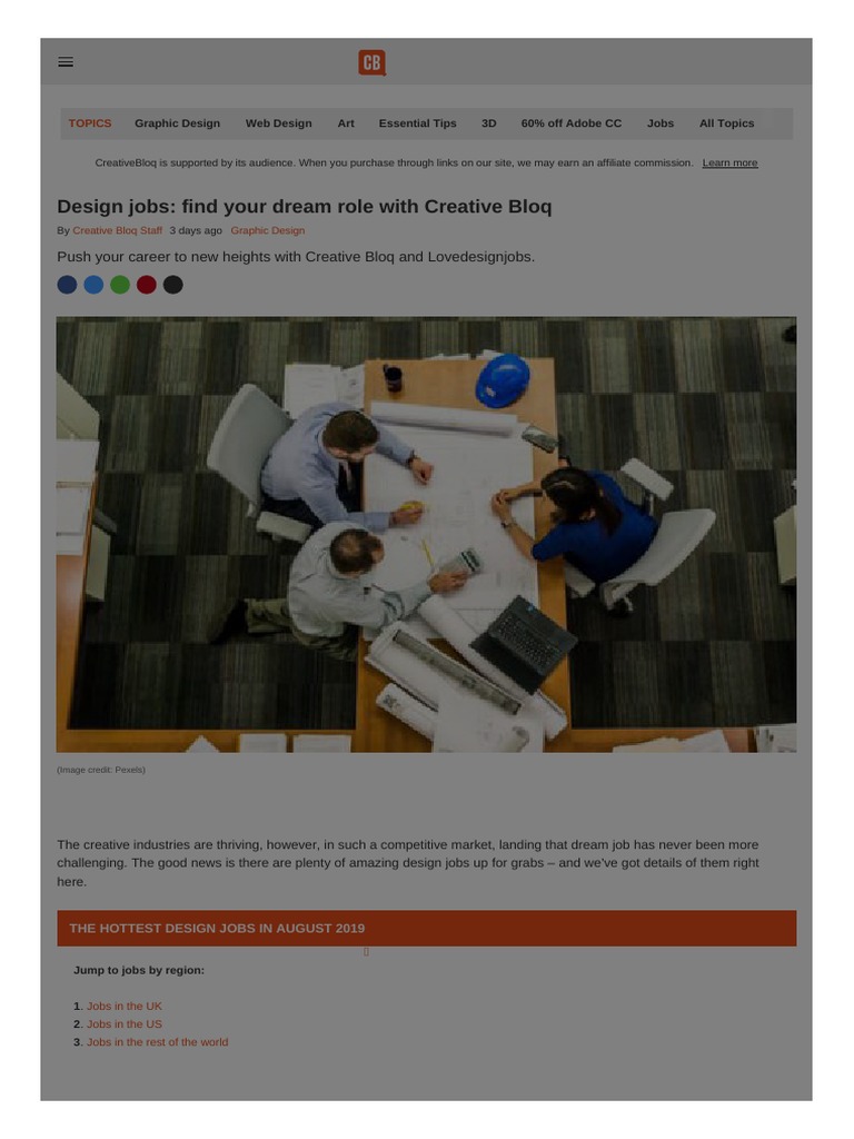 Design Jobs: Find Your Dream Role With Creative Bloq | PDF | Graphic ...