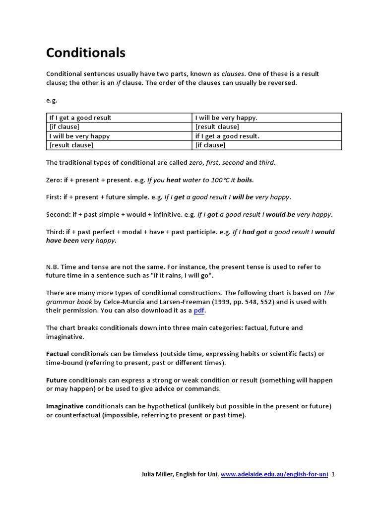 Conditionals: Have Been Very Happy | PDF | Grammatical Tense | Grammar