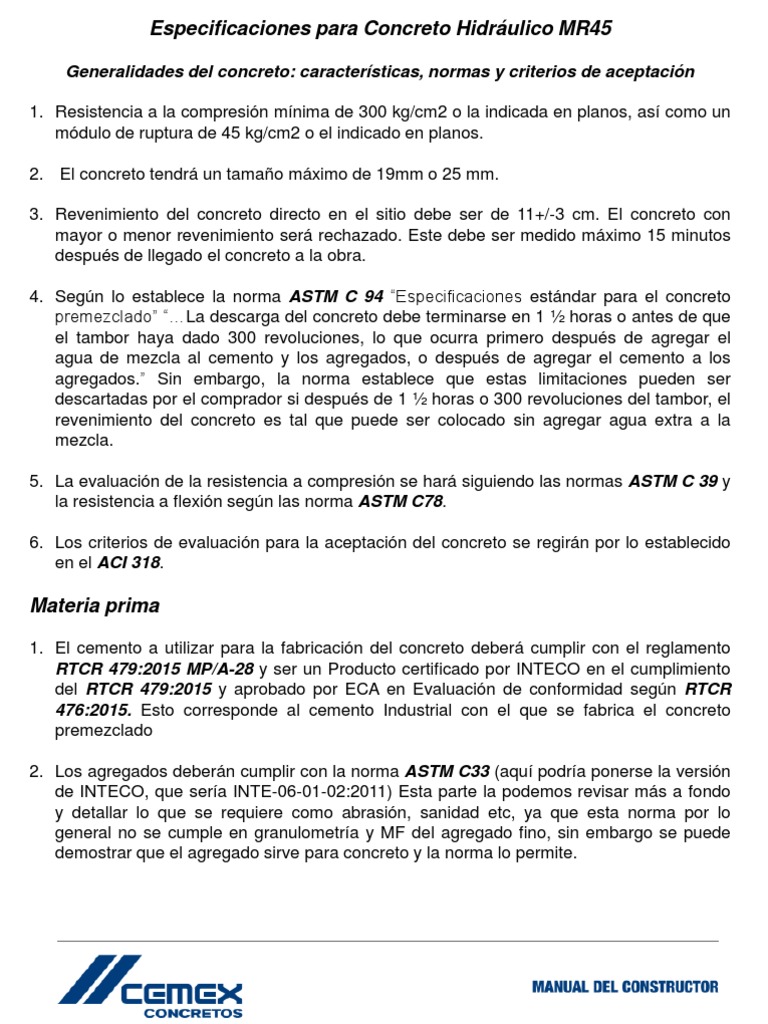 Especificaciones MR45 | PDF